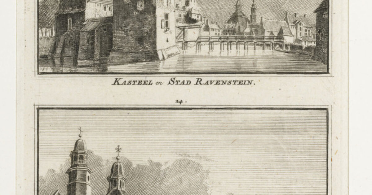 Museum Jan Cunen | Litho, Kasteel, Stad en Kerk te Ravenstein